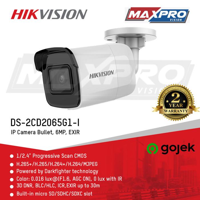 Jual Cam Hikvision Ds-2Cd2065G1-I - 6Mp Exir Bullet Ip Camera - Dark ...