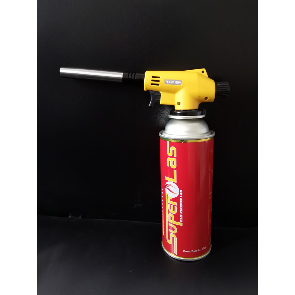 Jual Paket Gas Torch Kuningan Cyclone Flame Gun Butane 930 + Tabung Gas SUPERLAS | Shopee Indonesia