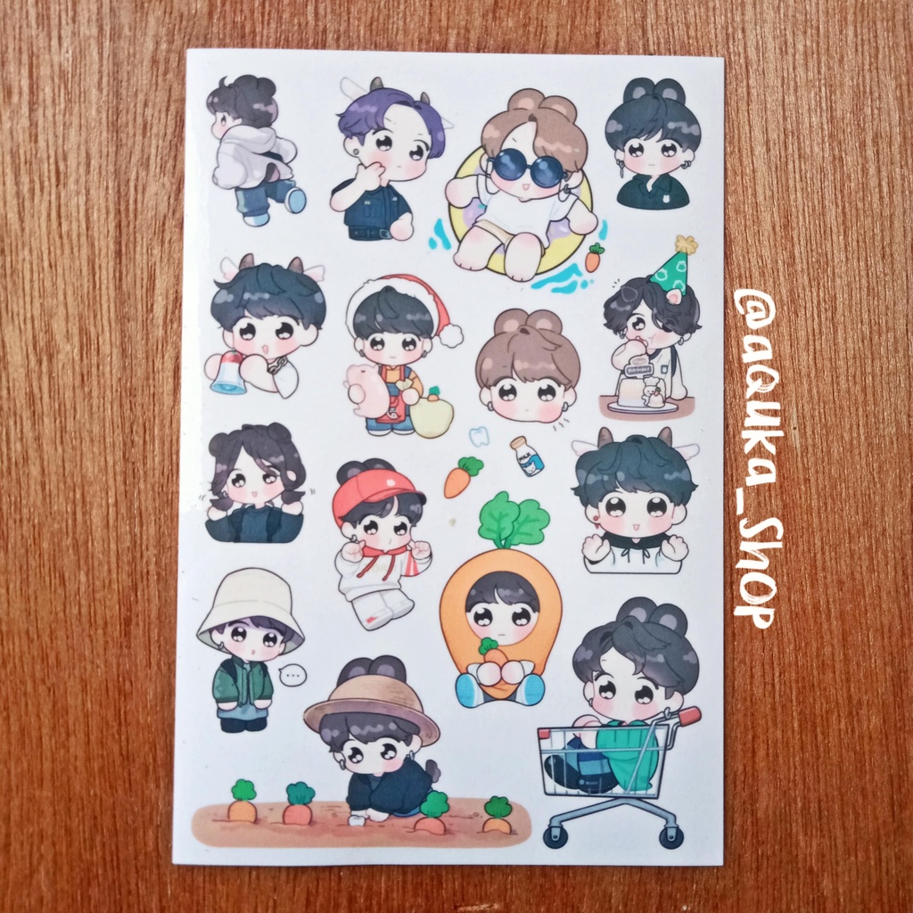Jual Jungkook Sticker BTS Fanart JK Jeykey | Shopee Indonesia
