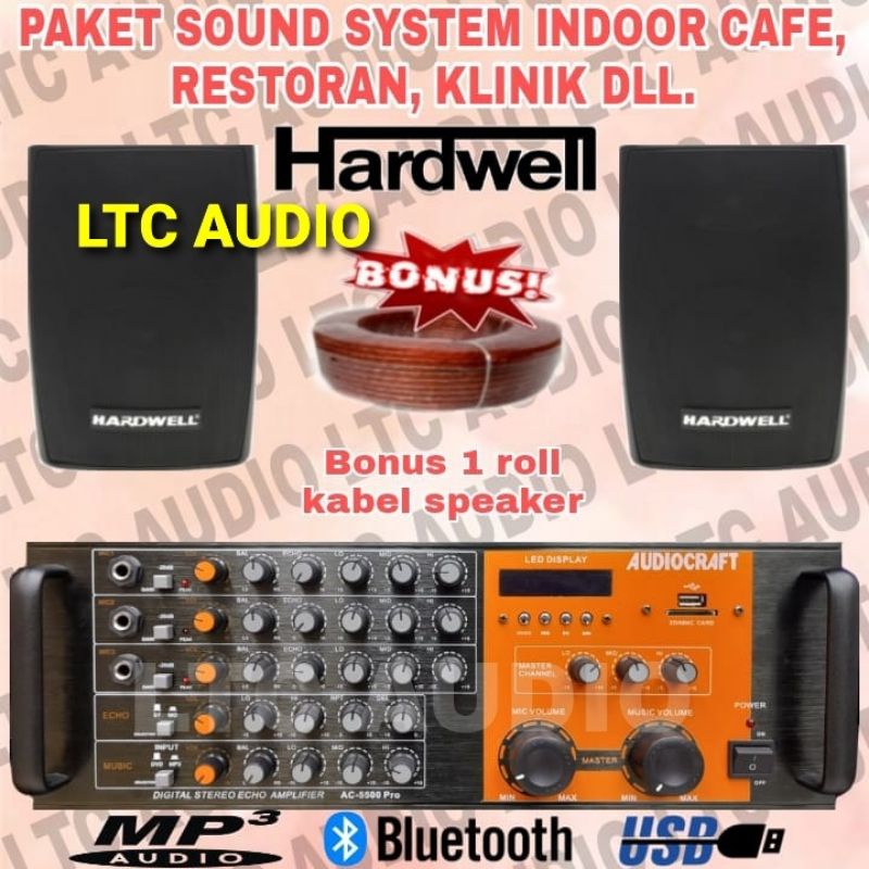 Jual PAKET SOUND SYSTEM INDOOR CAFE RESTO AULA HARDWELL 2 SPEAKER (BEST ...