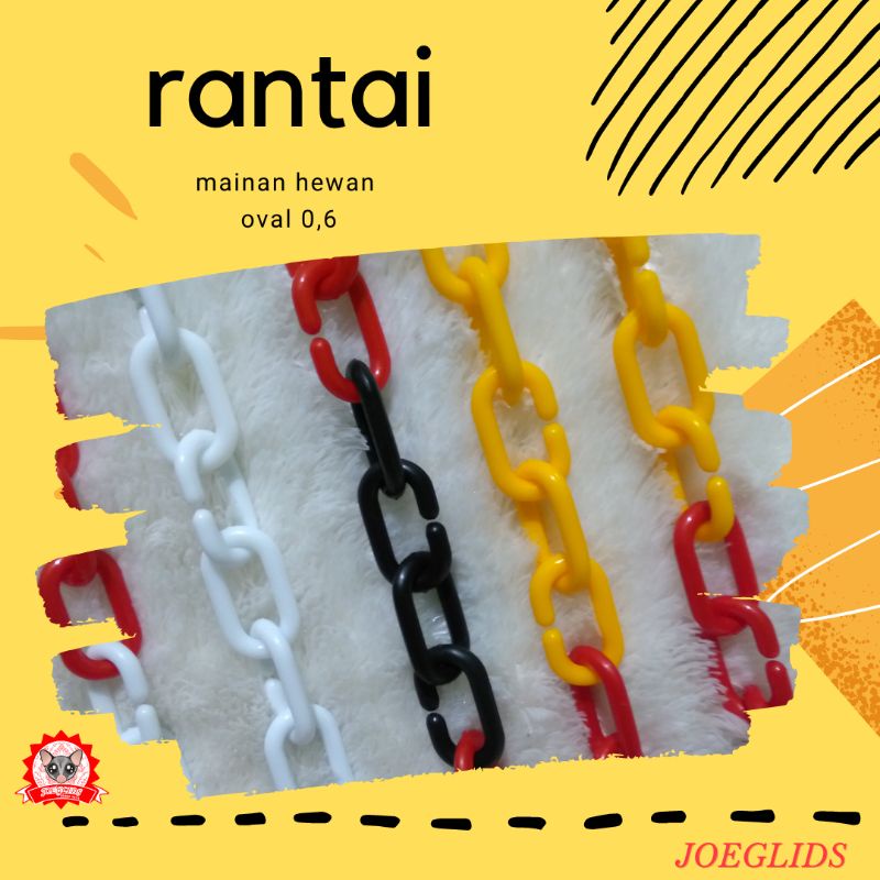 Jual rantai mainan sugar glider dalam kandang bentuk oval geometri ...