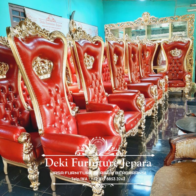 Jual KURSI SYAHRINI 1+1+MEJA / KURSI SULTAN MEWAH / KURSI RAJA MEWAH ...