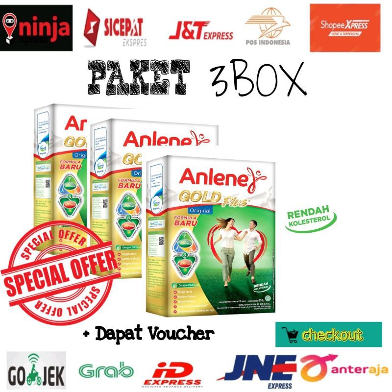 Jual Anlene gold plus original 250gr x 3pcs | Shopee Indonesia