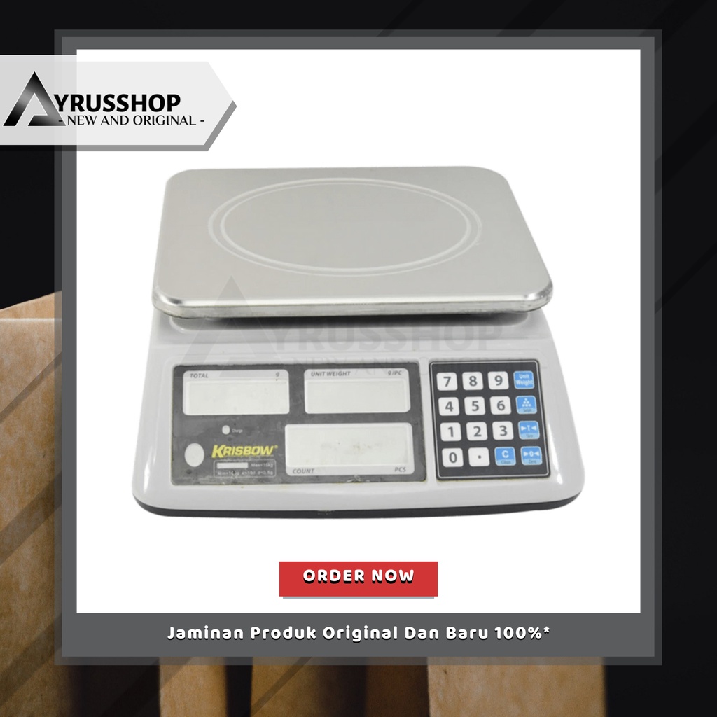 Jual Timbangan Dapur/Buah/Kue/Toko Digital Scale 15Kg LCD Krisbow ...