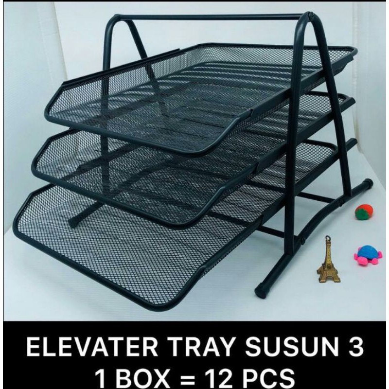 Jual rak kertas besi 3susun/ paper tray 3 susun | Shopee Indonesia