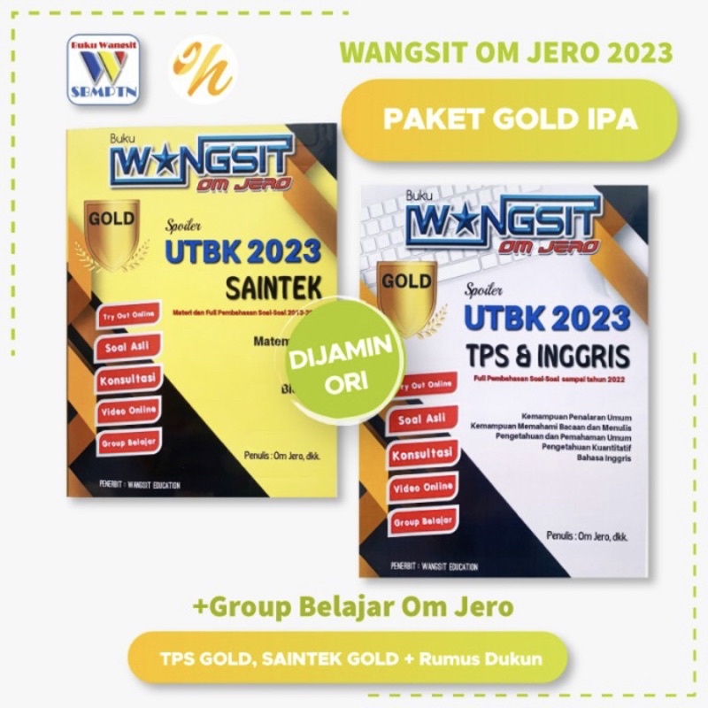 Jual Buku Wangsit 2023 UTBK SBMPTN 2023 Gold IPA Saintek 2023 Om Jero | Shopee Indonesia