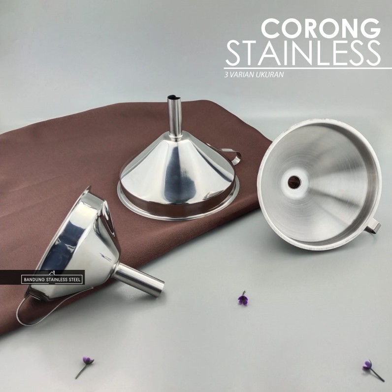 Jual Corong Stainless dengan gagang serbaguna tuang minyak garam kecap ...