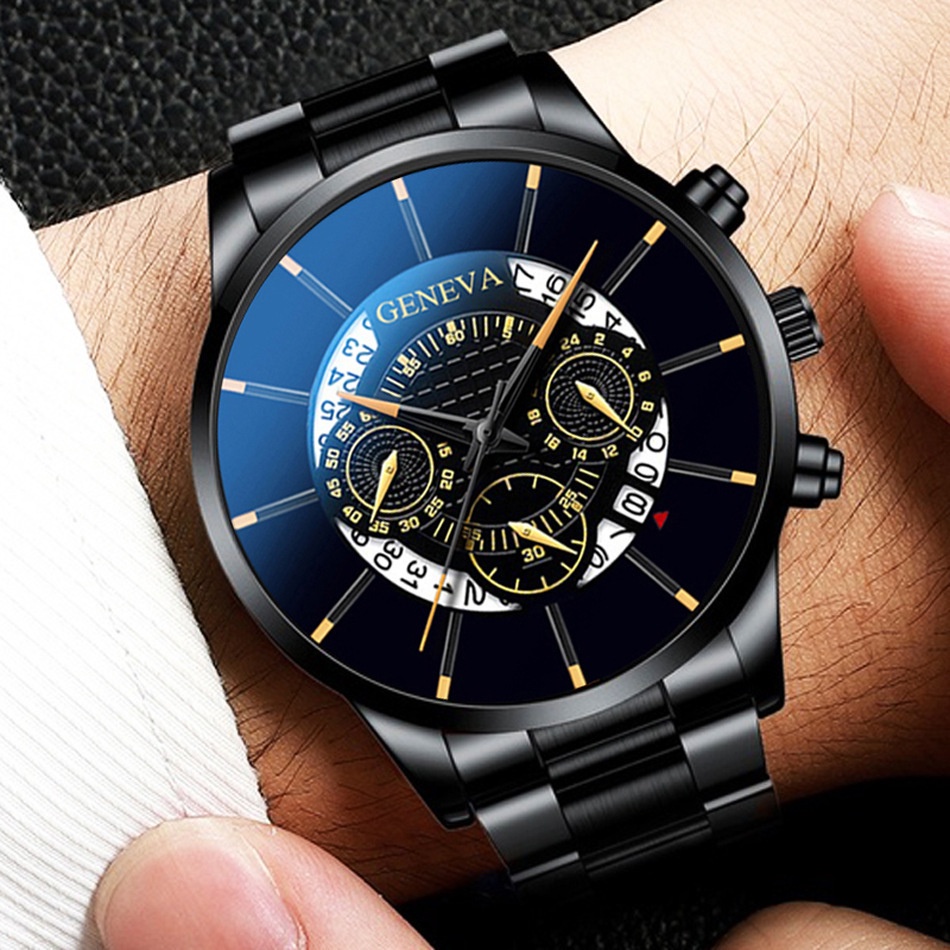 Jual JAM TANGAN PRIA ORIGINAL GENEVA STAINLESS STEEL WASAKI JAM087B5 ...
