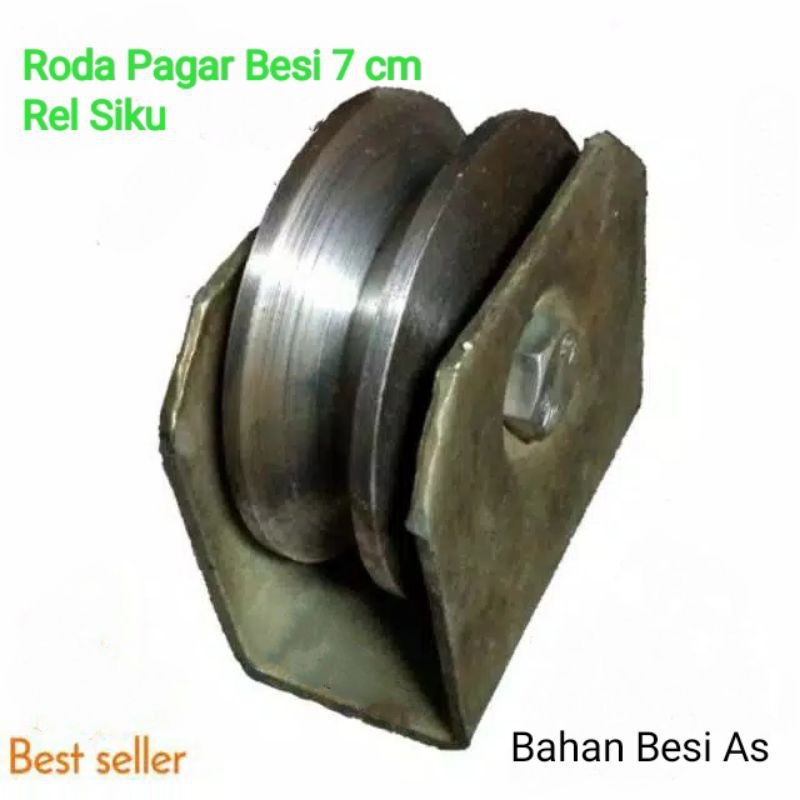 Jual Roda Pagar Besi Super 7 cm Rel Siku dan Beton | Shopee Indonesia
