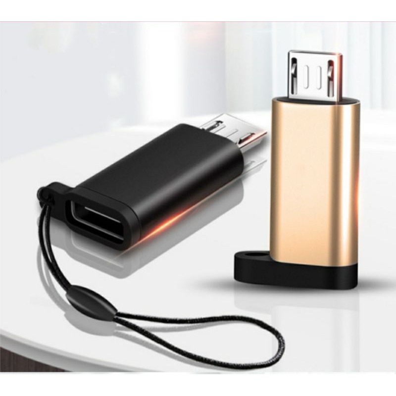 Jual adaptor converter type C to micro USB plus gantungan sambungan ...