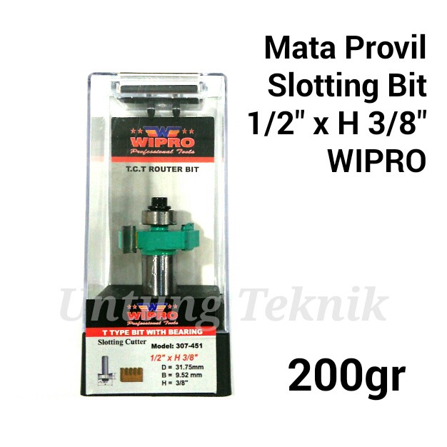 Jual WIPRO 1/2" x 10mm inch Slotting Bit - T type Mata Profil - Router ...