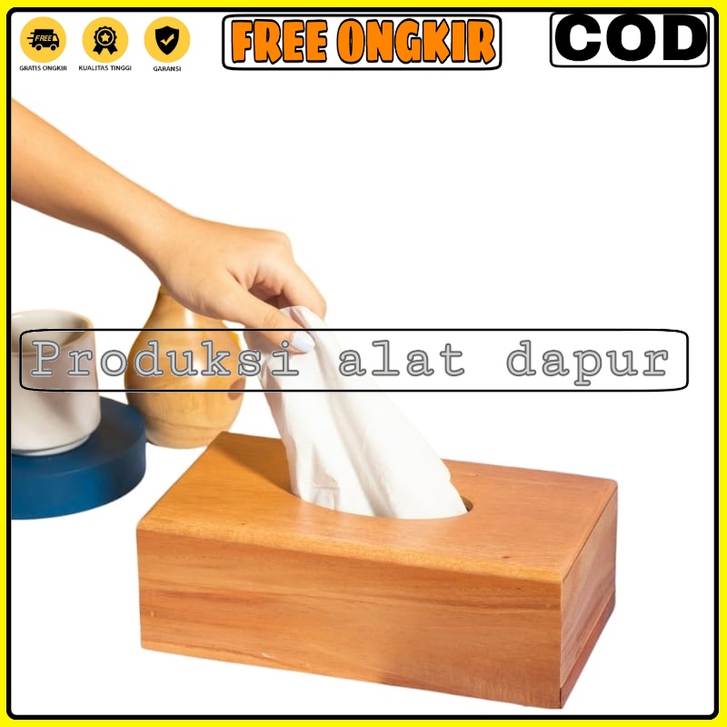Jual COD - Kotak Tisu Box Tissue Tempat Tisu kerajinan tangan dari kayu ...