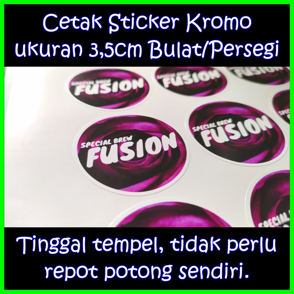 Jual Cetak Sticker Kromo ukuran 3,5cm Bulat/Persegi | Shopee Indonesia