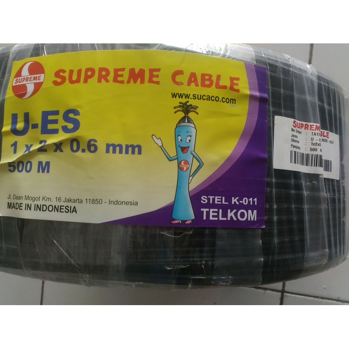 Jual Kabel Telepon Telpon Telkom / Drop Wire 1x2x0,6 mm Supreme per ...