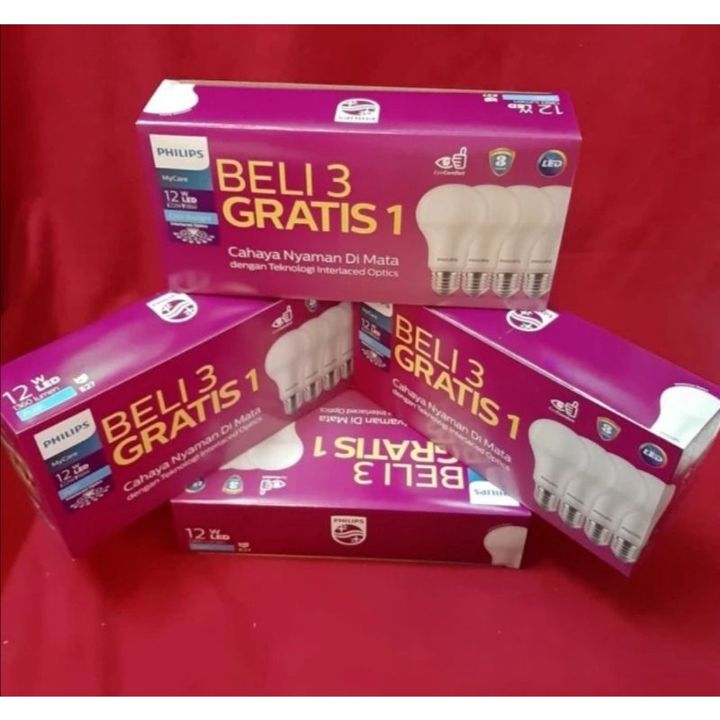 Jual Lampu LED Buld Philips Paket Isi 4 12watt Sinar Putih | Shopee ... Jual Lampu LED Buld Philips Paket Isi 4 12watt Sinar Putih | Shopee ...