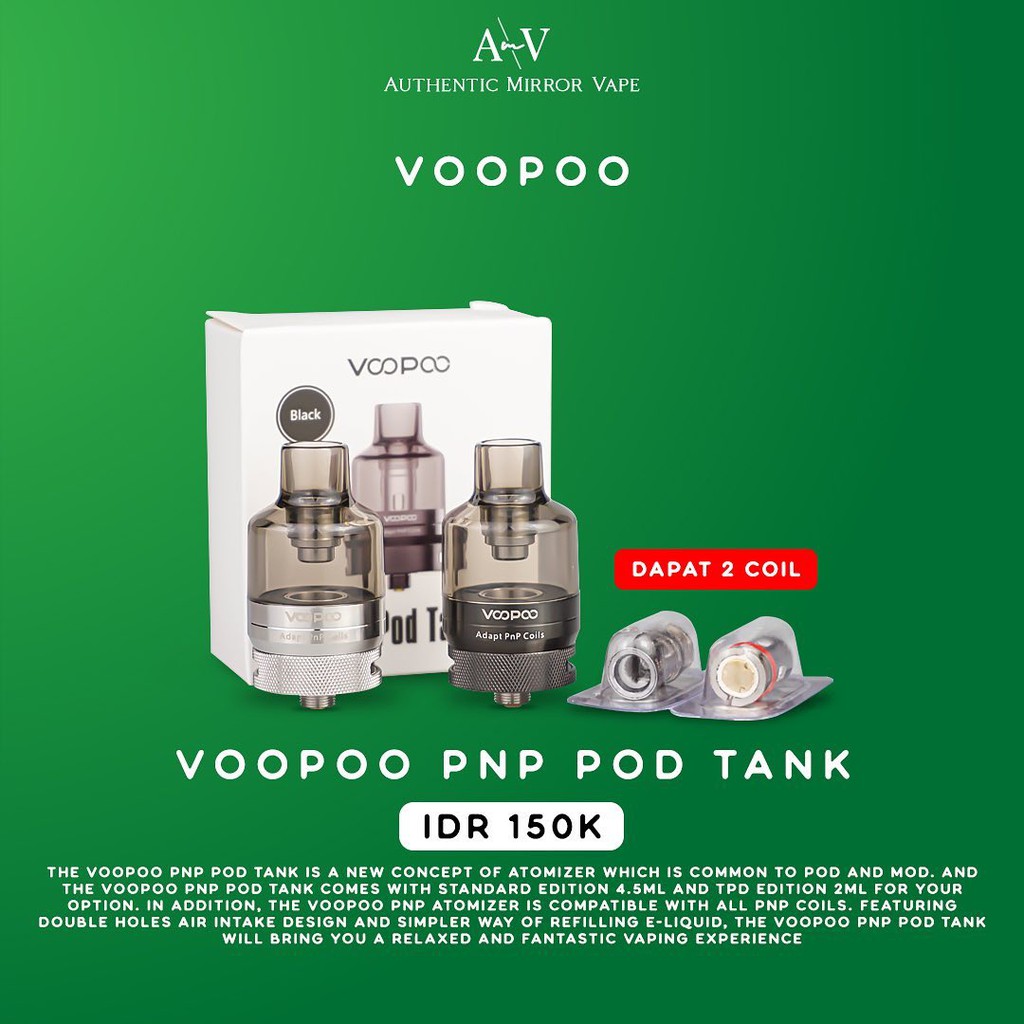 Jual Voopoo PNP Pod Tank Cartridge with 2 Coils & Adapter 100% ...