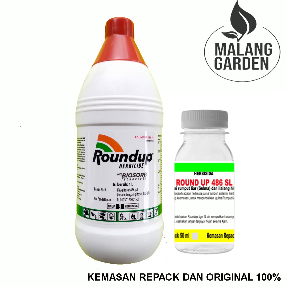 Jual REPACK Racun Rumput Round Up 486SL 100ml | Round Up 100 ml ...