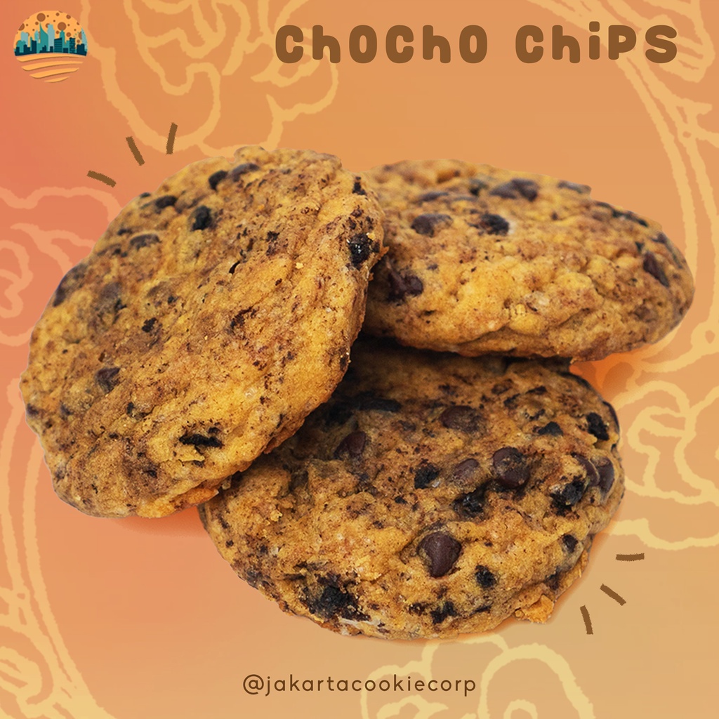 Jual Soft Baked Chocochips Cookie | Jakarta Cookie Corp (isi 3 pcs ...