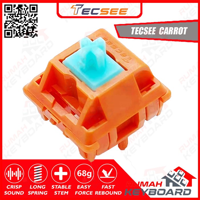 Jual SWITCH - TECSEE - CARROT - 5 PIN - 68g - LINEAR - FACTORY LUBE ...