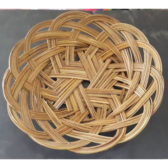 Jual Piring Rotan Anyaman Lidi Piring Makan Piring Set Piring Saji ...