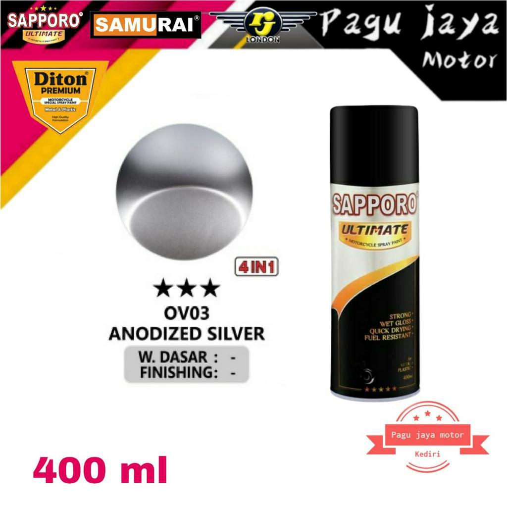 Jual SAPPORO ULTIMATE ANODIZED SILVER 0V03 *** 400ML CAT SEMPROT SPRAY ...
