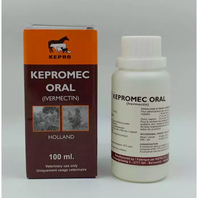 Jual KEPROMEC ORAL 100ml - KEMASAN ORIGINAL obat cacing gurem ayam ...