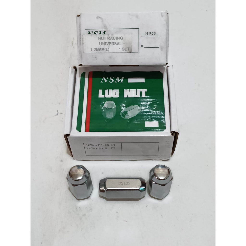 Jual NUT RACING UNIVERSAL MUR BAUT RODA (LONG) 12x1.25MM HARGA 1PCS ...