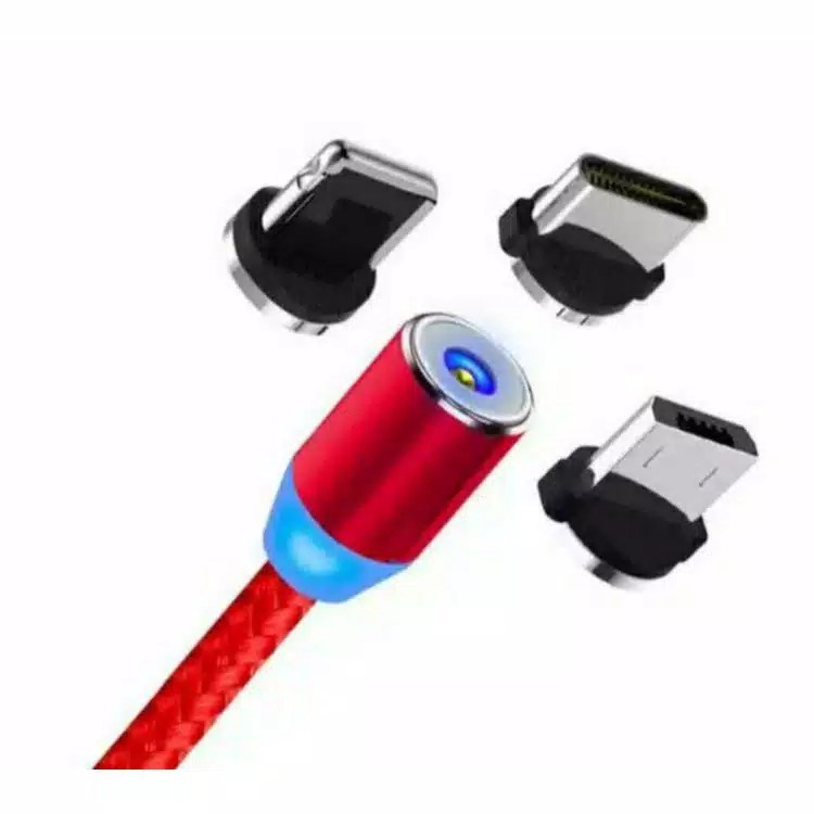 Jual Kabel Data Magnetic 3 connector 3in1 LED Non Fast charge | Shopee ...