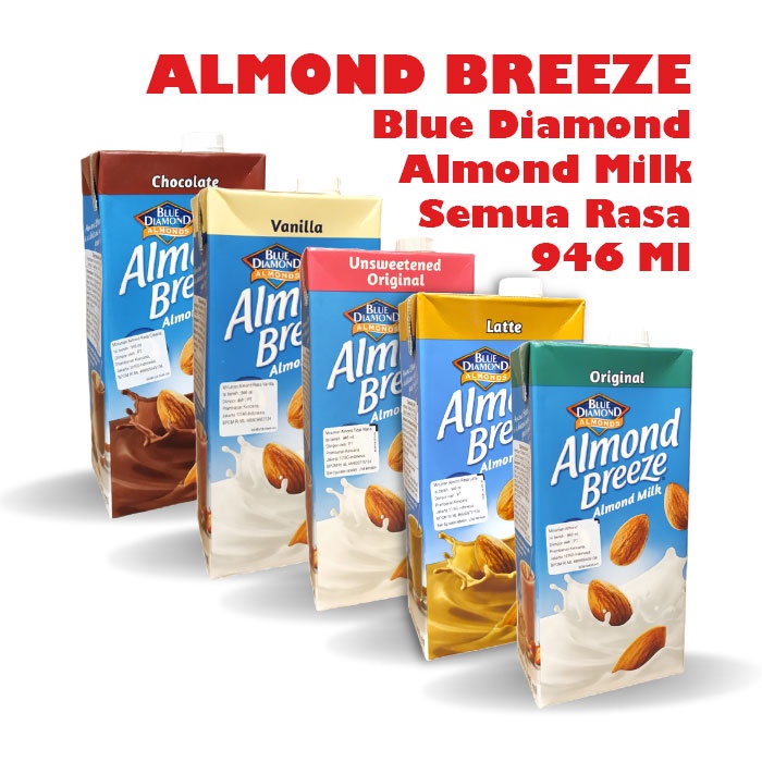 Jual Almond Breeze Blue Diamond Almond Milk Susu Almond Semua Rasa 946 ml | Shopee Indonesia