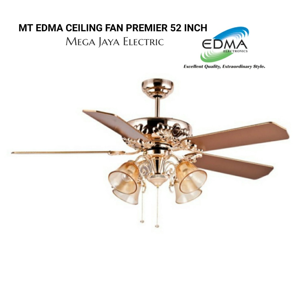 Jual MT EDMA CEILING FAN PREMIER 52 INCH / KIPAS LAMPU AC MOTOR ...