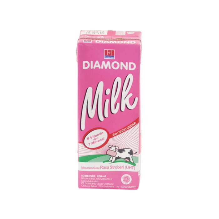 Jual Diamond Uht Milk Strawberry 200 Ml | Shopee Indonesia