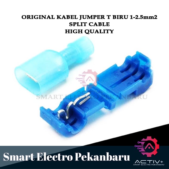 Jual ORIGINAL JUMPER T BLUE 1-2.5mm2 SPLIT BIRU Wire Connector Suntik ...