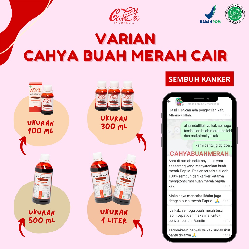 Jual BUAH MERAH PAPUA CAIR 100 ML ASLI GARANSI Cahya Herbal Obat Ampuh ...