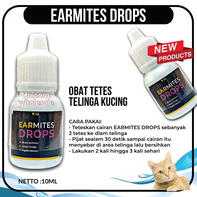 Jual EARMITES DROPS OBAT TETES KUTU INFEKSI GATAL KUCING 10ML | Shopee ...