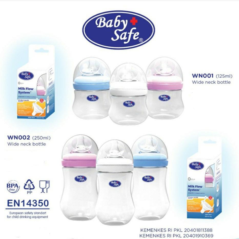 Jual Baby Safe Botol Susu Bayi 125ml Dan 250ml Wide Neck Baby Bottle ...