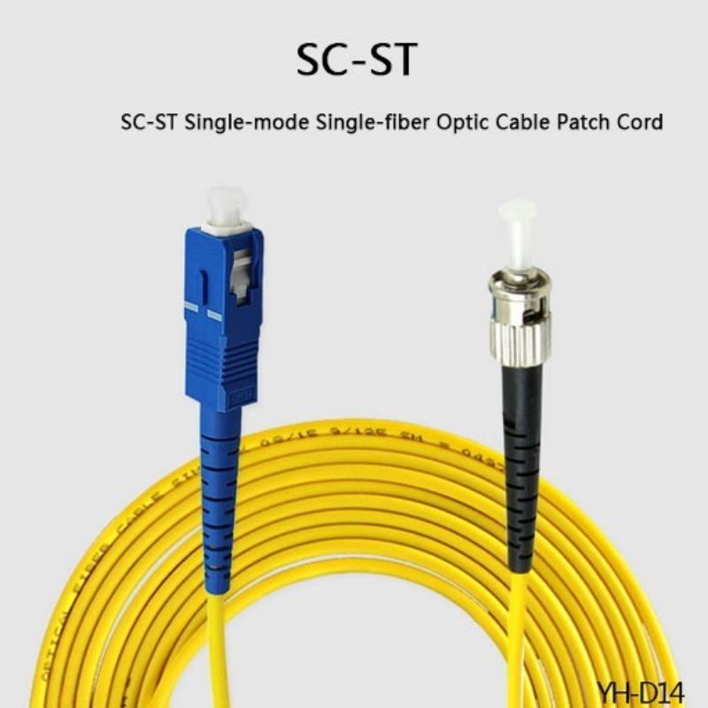 Jual 1m Patchcord ST Upc - SC Upc Fiber Optic Patch Cord ST-SC Patch Core Simplex | Shopee Indonesia