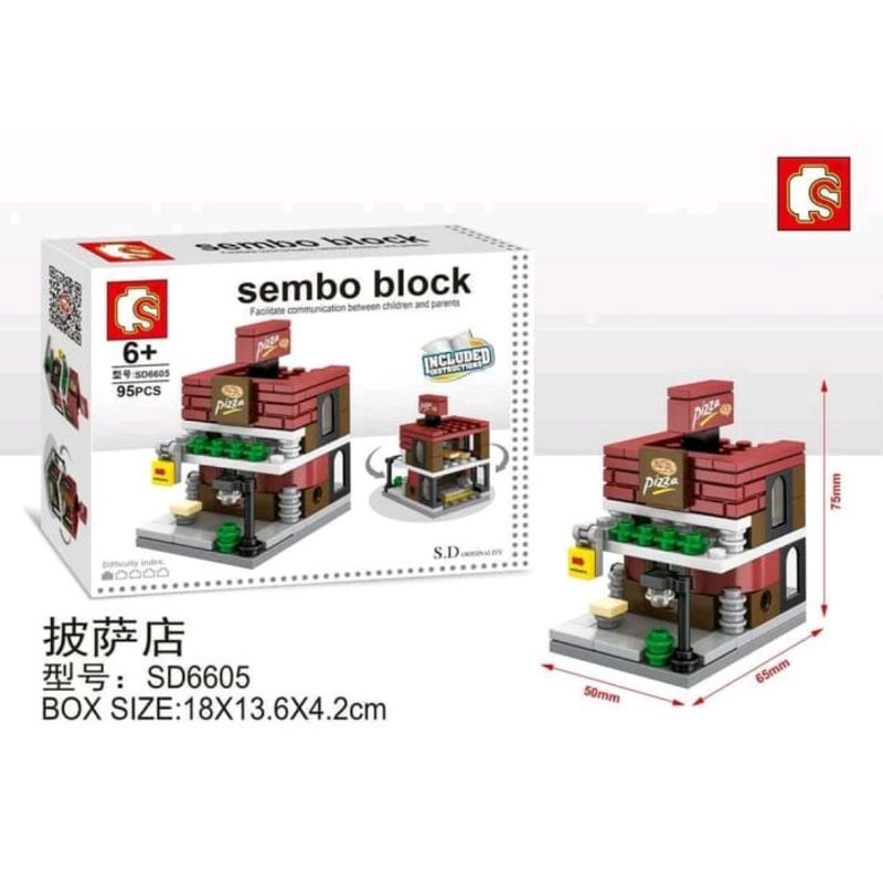 Jual Sembo Block Mini CIty SD 6603 Starbuck Coffee, KFC, MCD, Coca Cola ...
