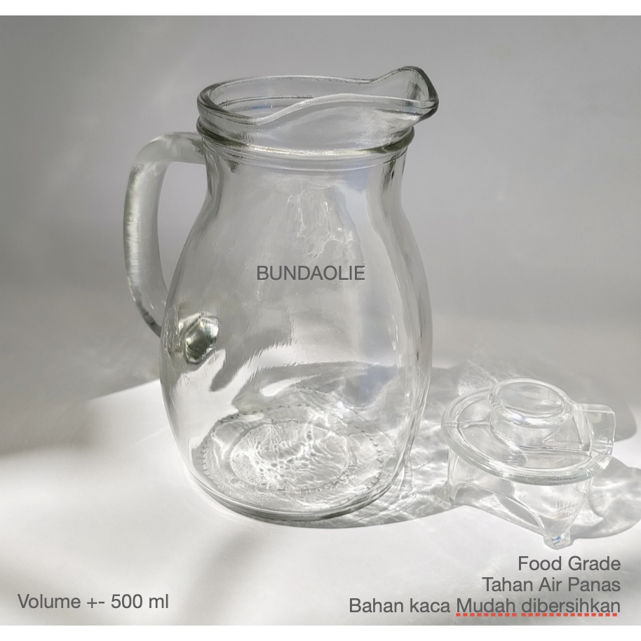 Jual Glass Tea Pot Coffee Jug with Lid Teko Kaca Aesthetic | Shopee ...