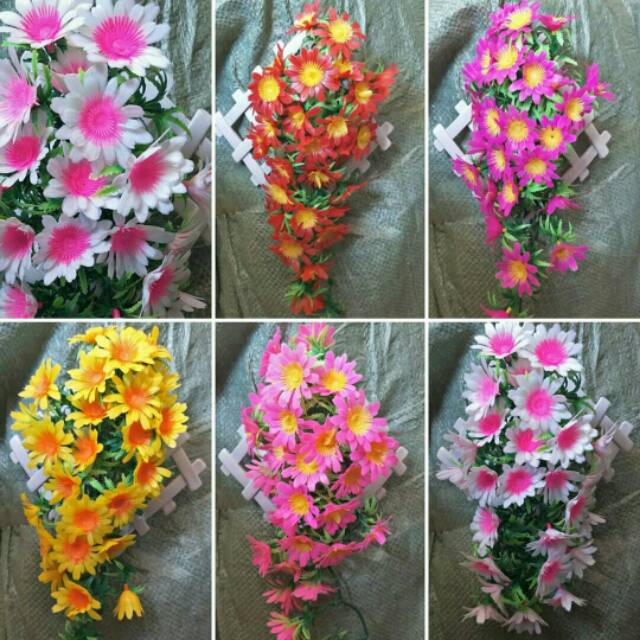 Jual ARIANI1318 RANGKAIAN BUNGA RAMBAT/ DAUN JUNTAI RAMBAT/POT WAJIK ...