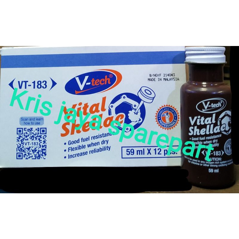 Jual Lem silicone / Lem Gasket V-TECH Gasket SHELLAC Harga untuk 1 ...