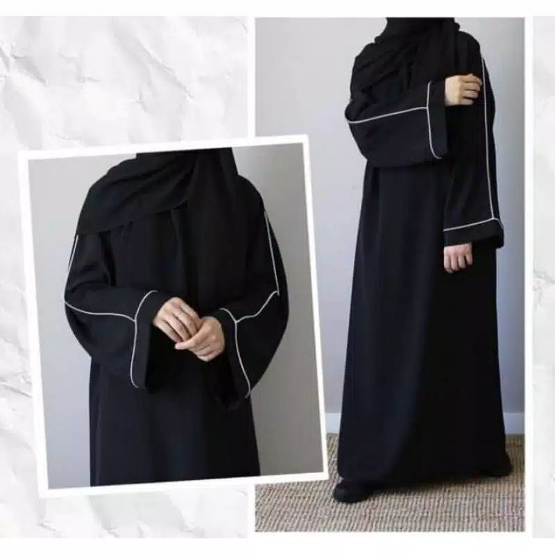Jual Abaya List Putih | Shopee Indonesia