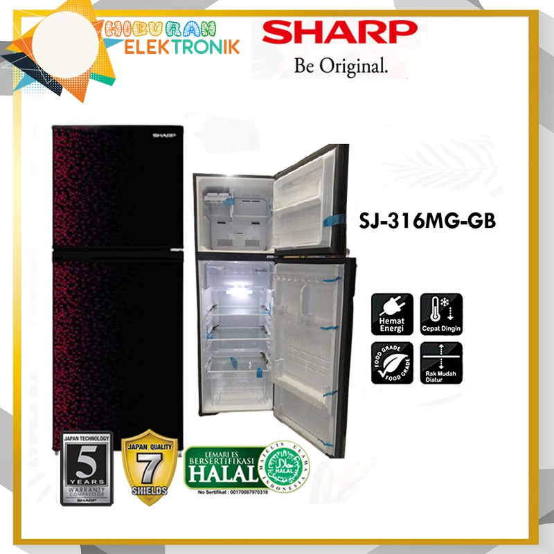 Jual KULKAS SHARP SJ-316 MG-GR 2 PINTU | Shopee Indonesia