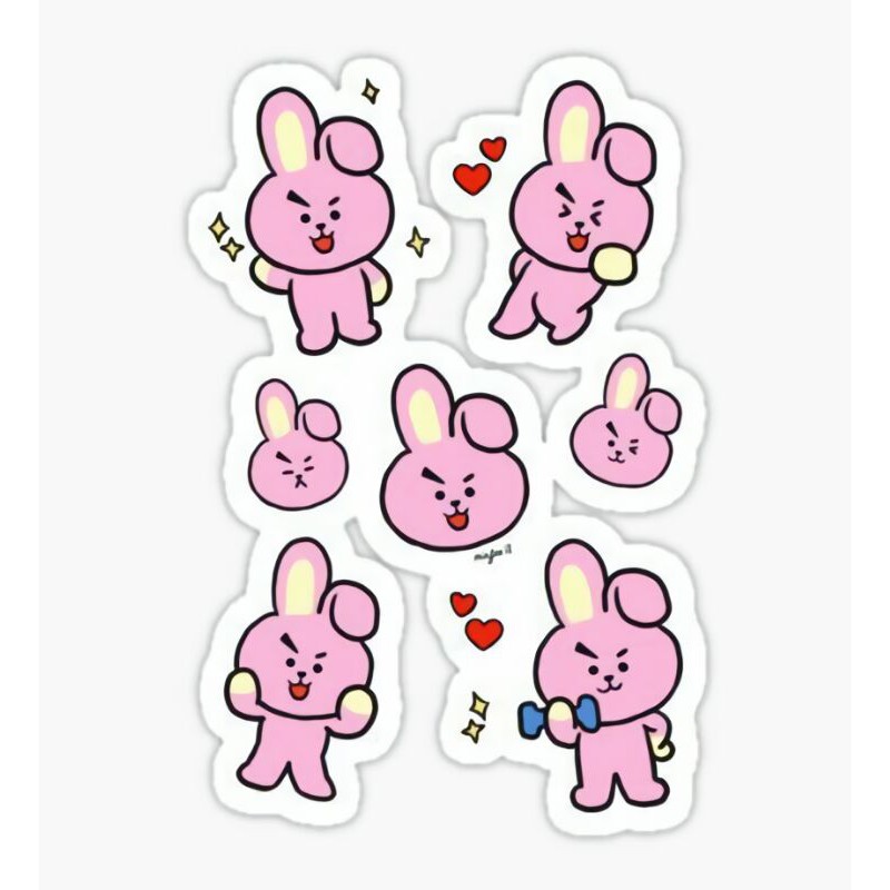Jual STICKER PACK BT21 COOKY KPOP BTS BANG TAN BOYS STICKER AESTHETIC ...