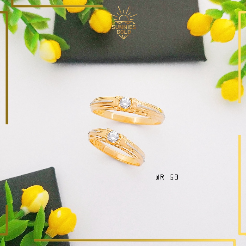 Jual CINCIN COUPLE EMAS ASLI KADAR 8 KARAT SATUAN ATAU 1PASANG CINCIN ...