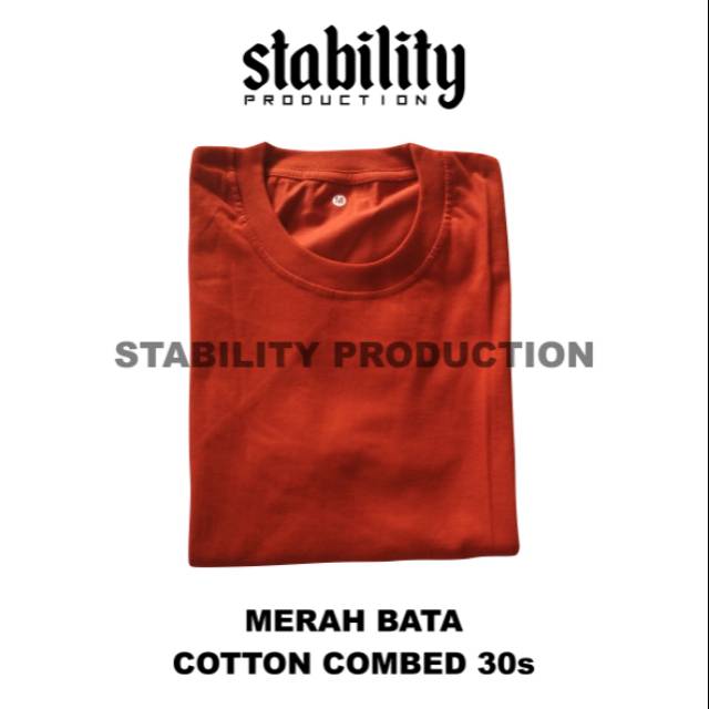 Jual Kaos Polos Merah Bata Stability | Shopee Indonesia