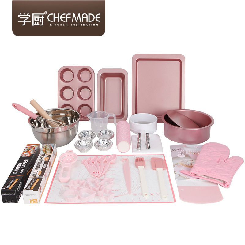Jual chefmade Pink home baking set 25pcs / set loyang dan baking tools ...