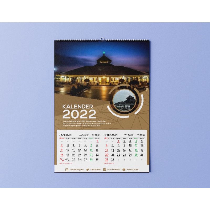 Jual Kalender Dinding 2023 Spiral A3+ Bisa Satuan Custom Desain Kertas ...