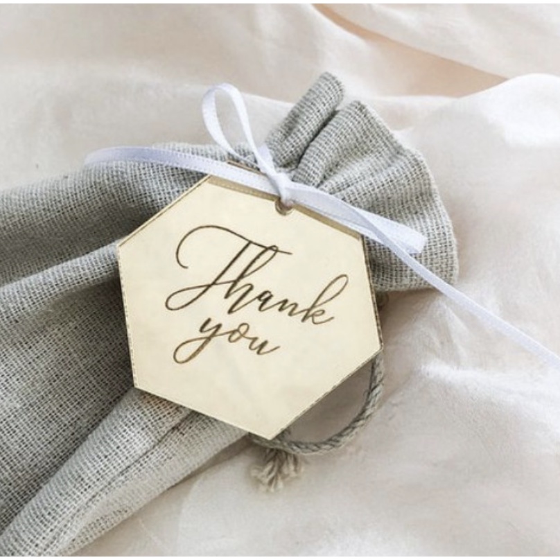 Jual Acrylic Mirror Tag 5cm | Hampers Tag Akrilik | Hiasan Hampers ...