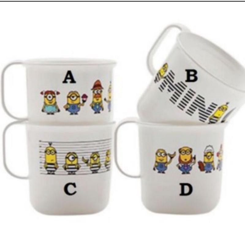 Jual mug Minion papoy Tupperware set ( 4 ) | Shopee Indonesia