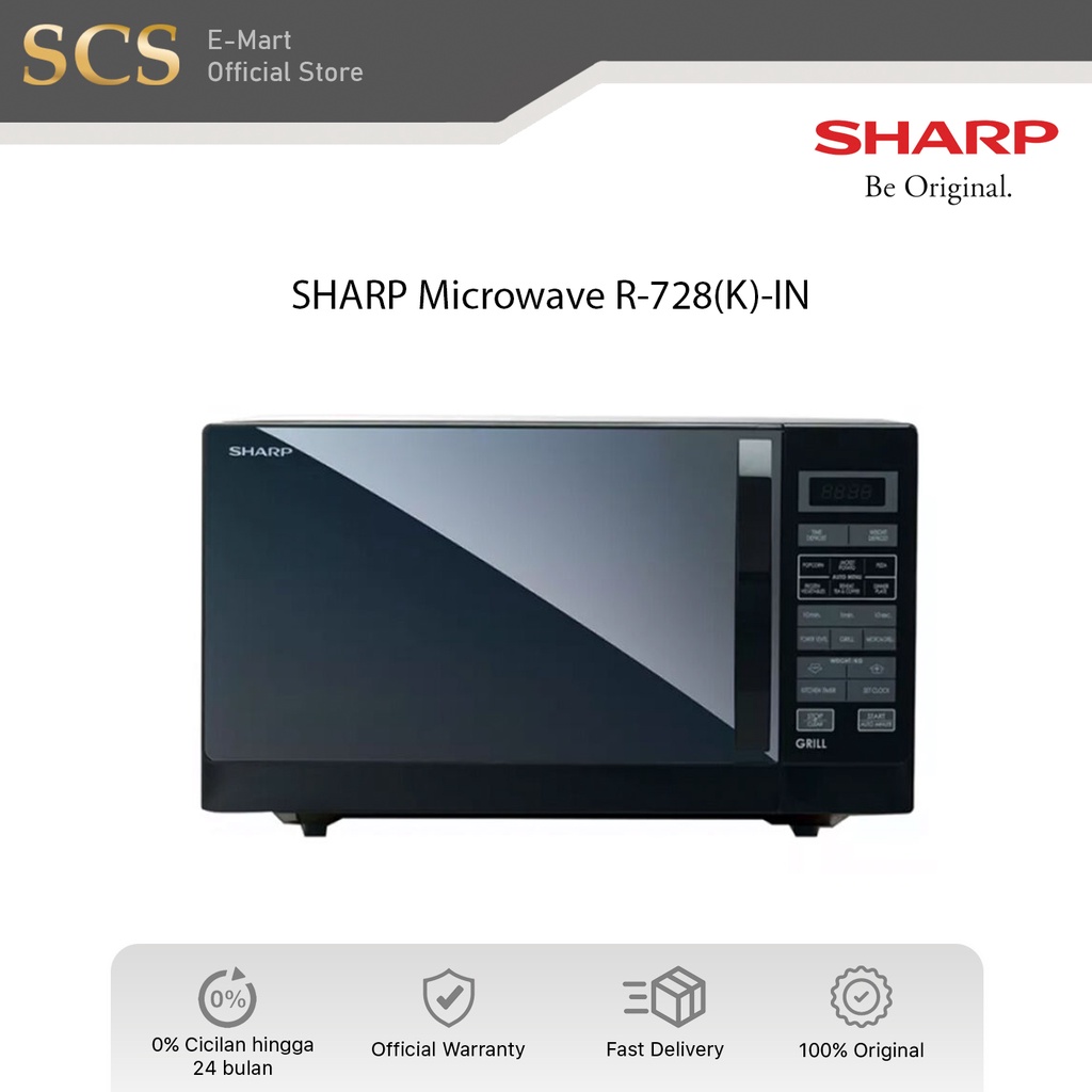 Jual SHARP R-728(K)-IN Microwave Oven with Grill 25 Liter R728 | Shopee ...
